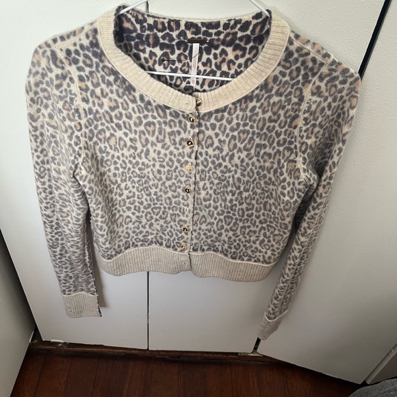 Free People | Sweaters | Free People Nocturnal Patterned Cashmere Cardi ...